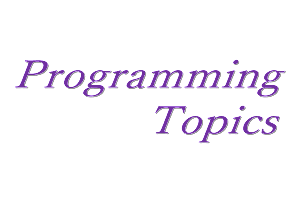 Programming Topics No.6 | Online.bit Home